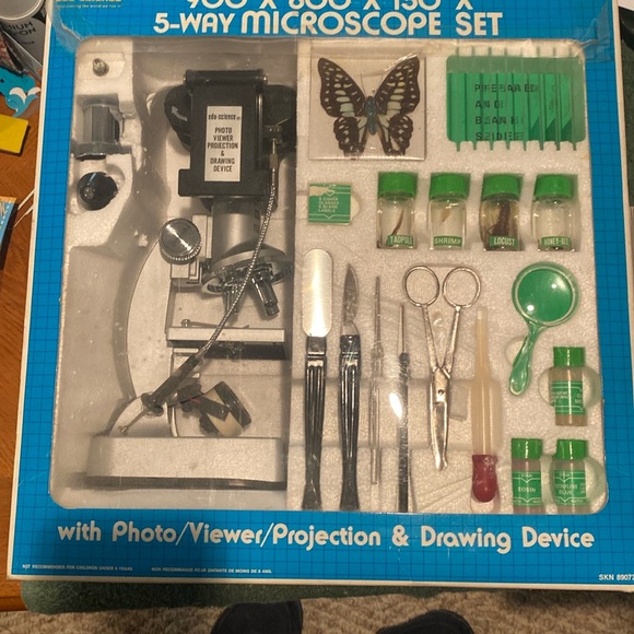Lash-Tamaron | Other | Vintage 90 X 600 X 50 X 5way Microscope Set ...
